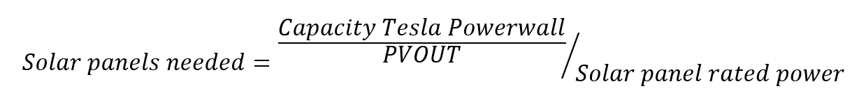 How many solar panels do I need to charge a Tesla Powerwall?